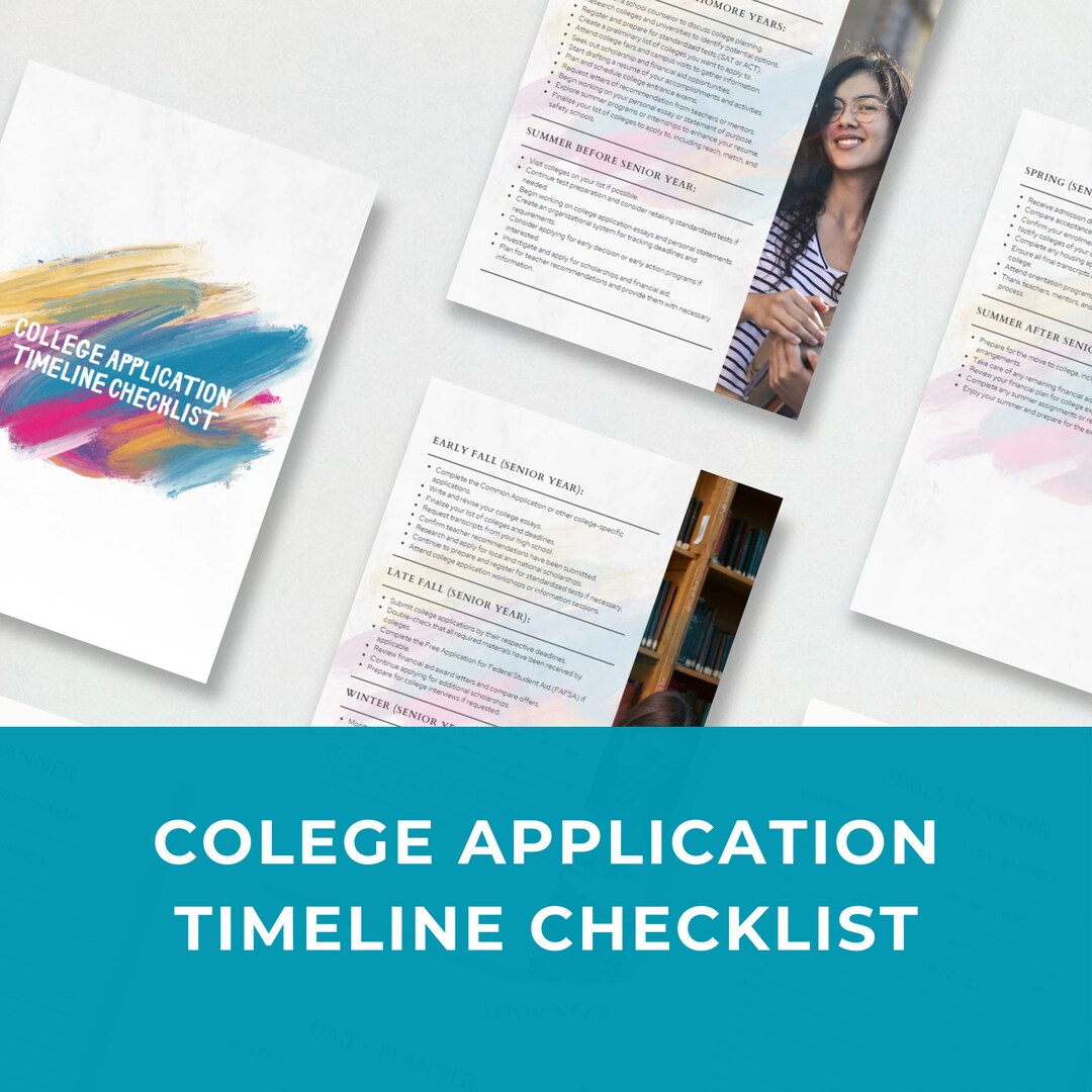 College Application Timeline Checklist, Printable College Countdown ...