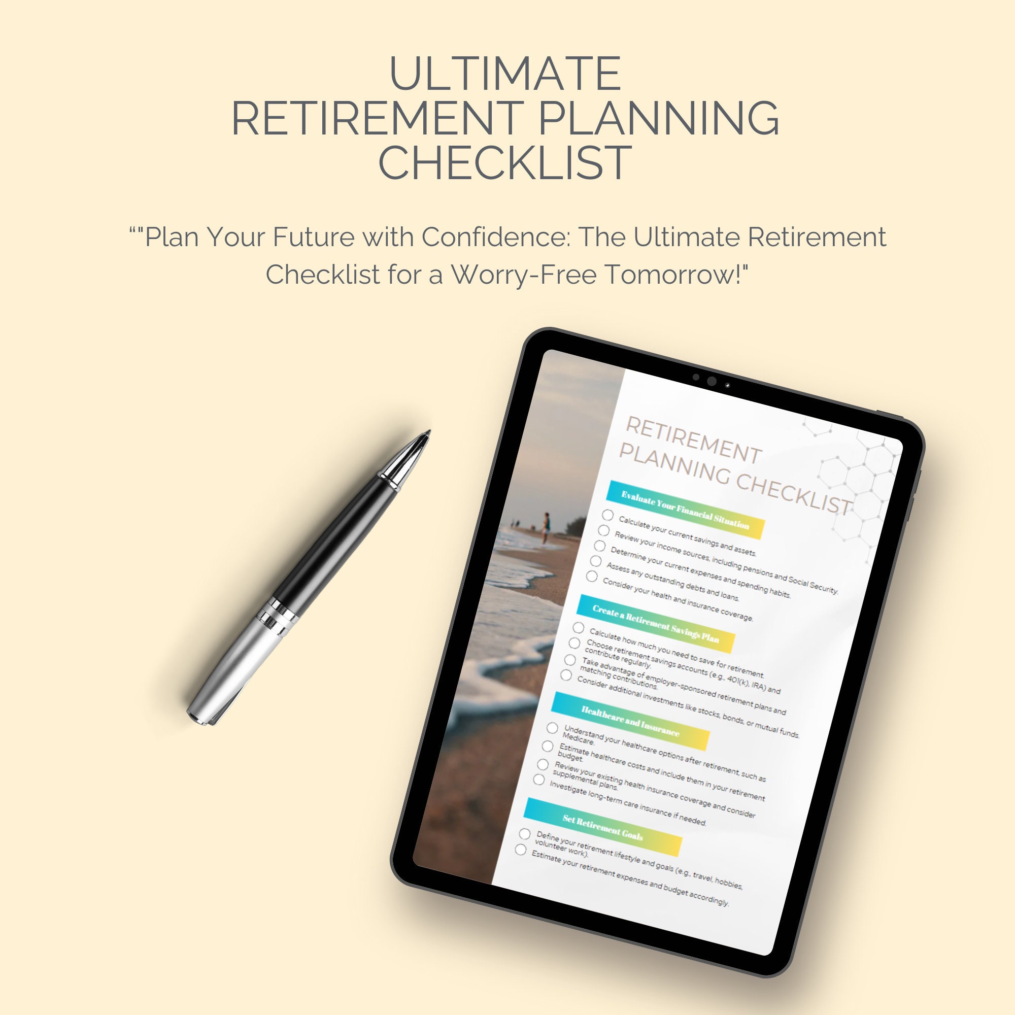Retirement Planning Checklist: Detailed Roadmap (printable PDF) - Etsy