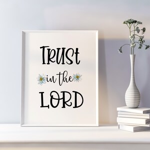 WALL ART | Trust in the Lord | PRINTABLE Bible Quote | Christian Art ...