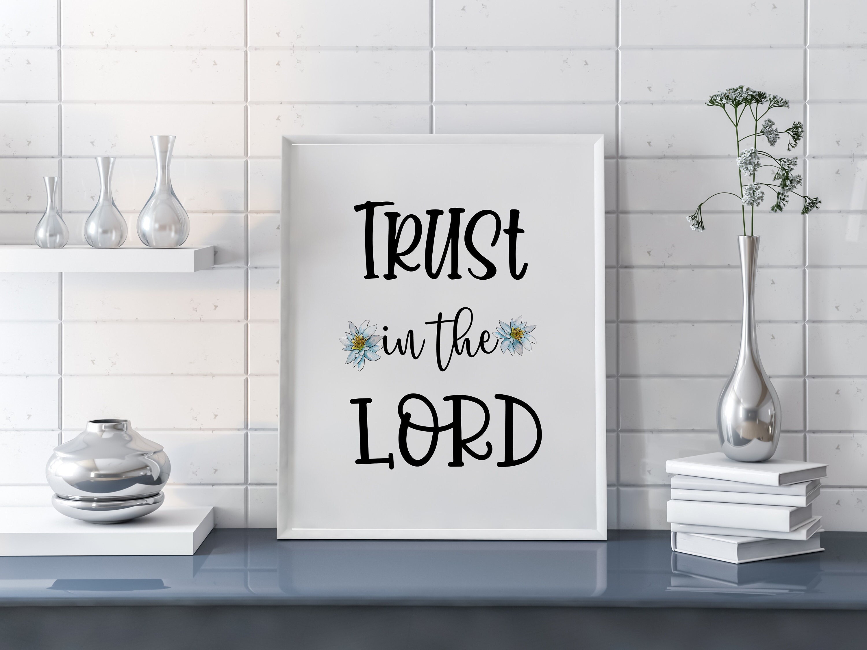 WALL ART Trust in the Lord PRINTABLE Bible Quote - Etsy