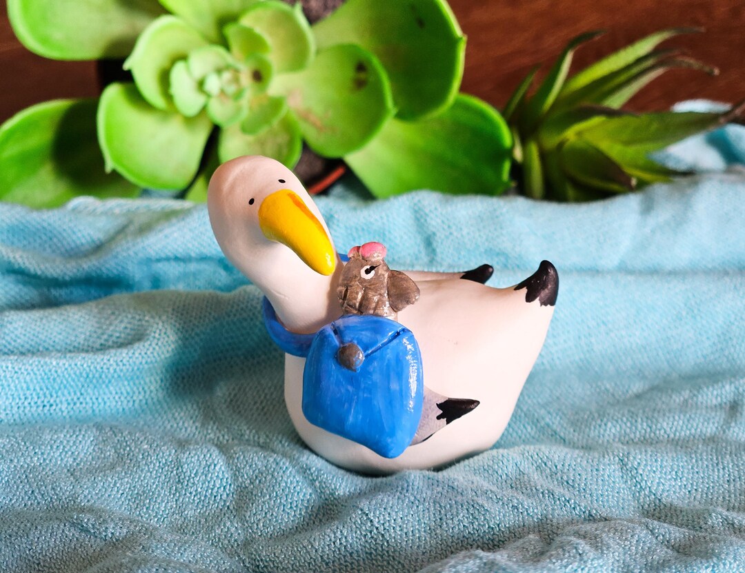 Polymer Clay Seagull, Clay Seagull Figurine, Handsculpted Seagull ...