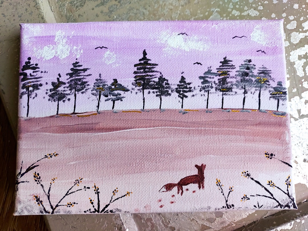 Small Original Painting, Original Nature Painting, Small Acrilic ...