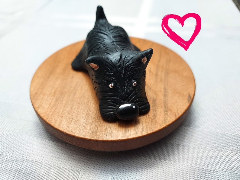 Polymer Clay Dog Cute Clay Scottie Handmade Clay Animal - Etsy