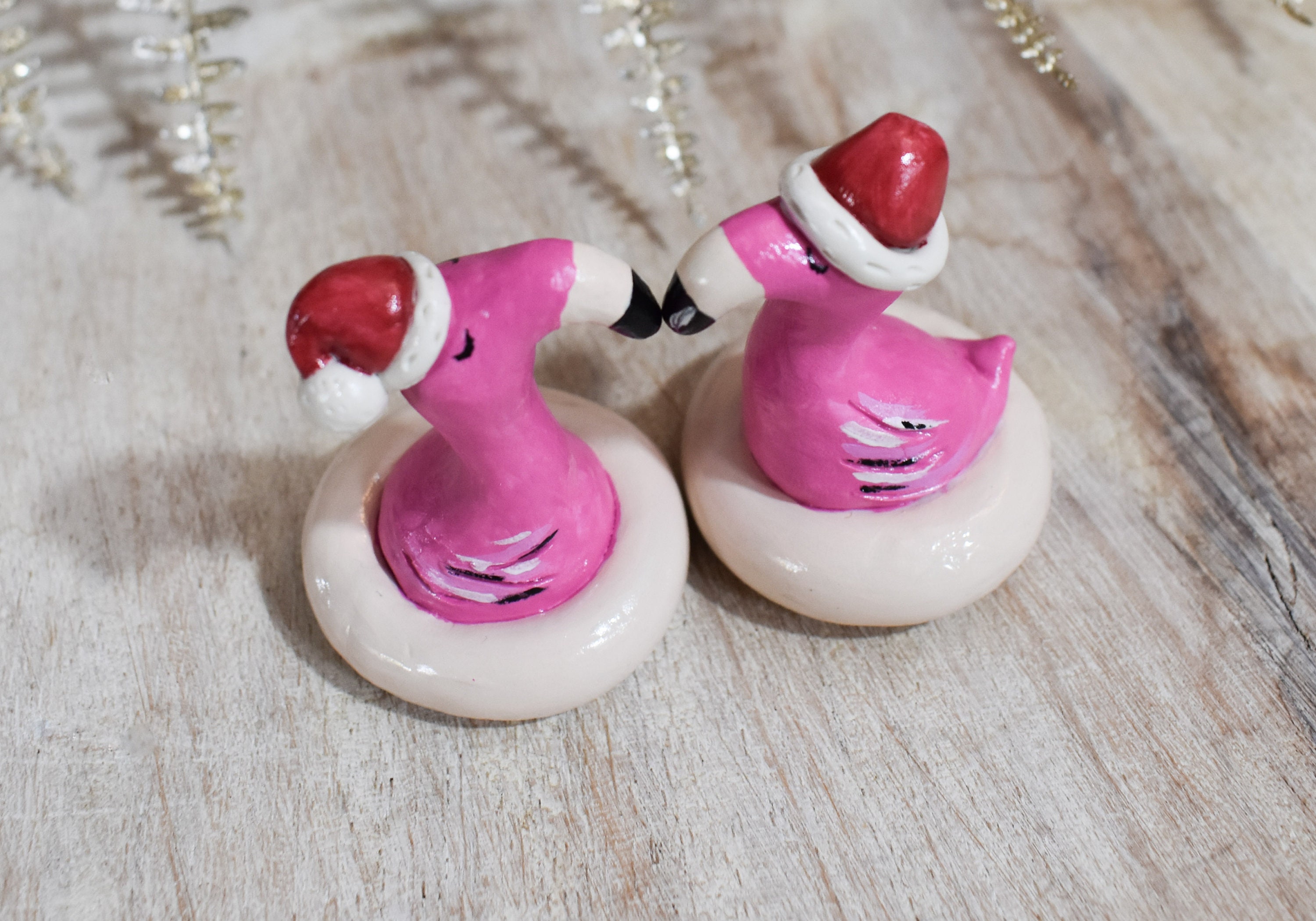 Polymer Clay Animal Clay Flamingo Figurine Flamingo - Etsy