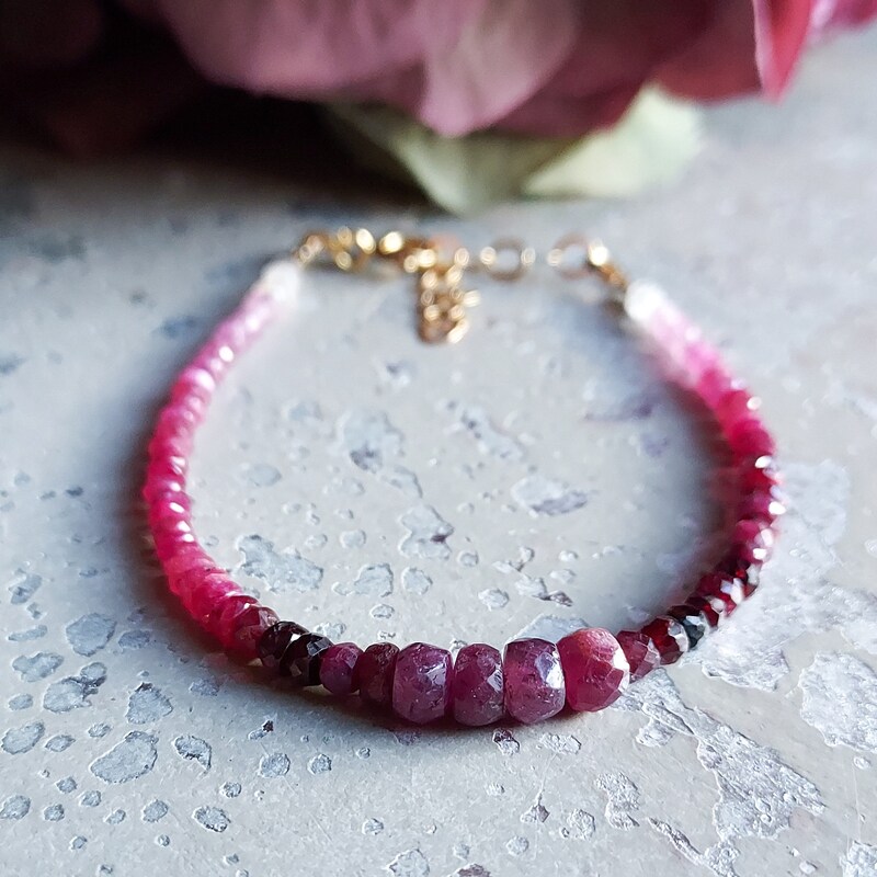 Ruby Bracelet - Etsy