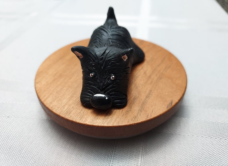 Polymer Clay Dog Cute Clay Scottie Handmade Clay Animal - Etsy