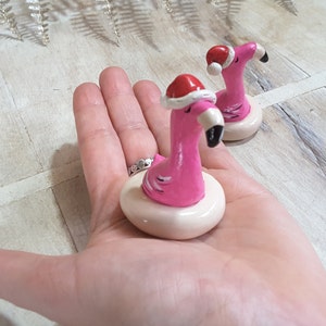 Polymer Clay Animal, Clay Flamingo Figurine, Flamingo Collectible, Hand ...