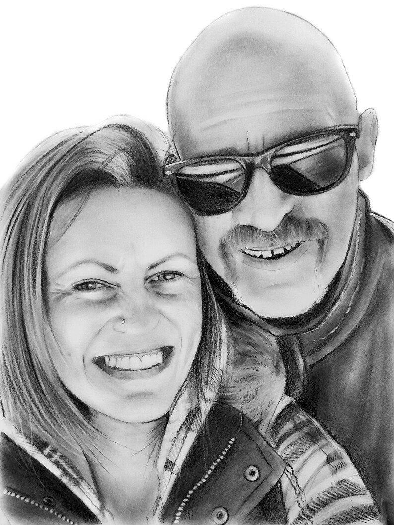 Deceased Loved One Gift Portrait Drawing From Photo Parents | Etsy