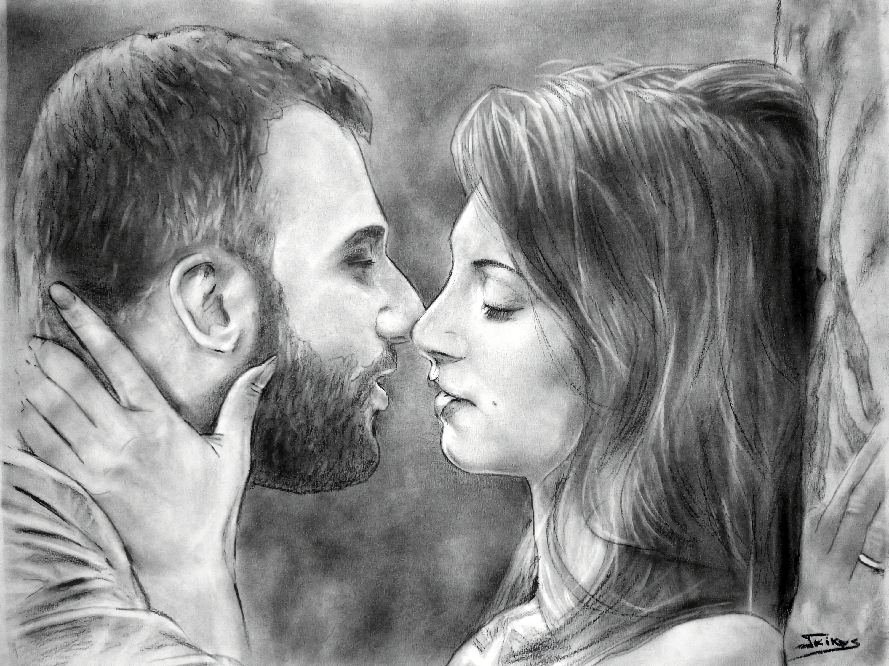 Custom Couple Portrait Drawing Custom Wedding Portrait | Etsy