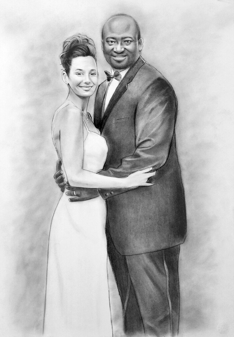 50th Anniversary Gifts for Parents Pencil Drawing From Old - Etsy