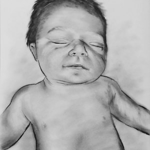 Infant Loss Gift, Remembrance Portrait, Baby Loss, Personalized Photo ...