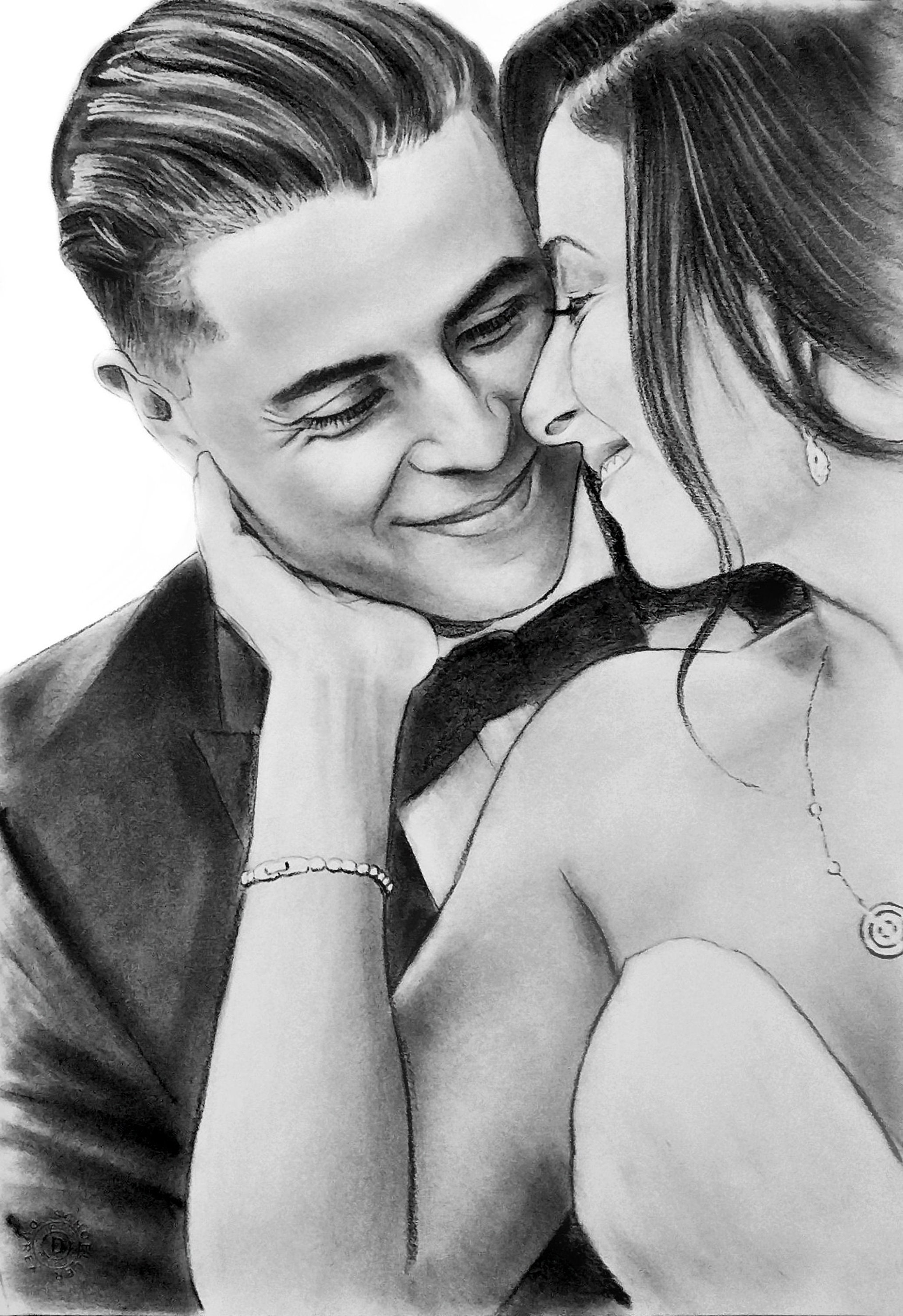 Custom Couple Portrait Drawing Custom Wedding Portrait | Etsy