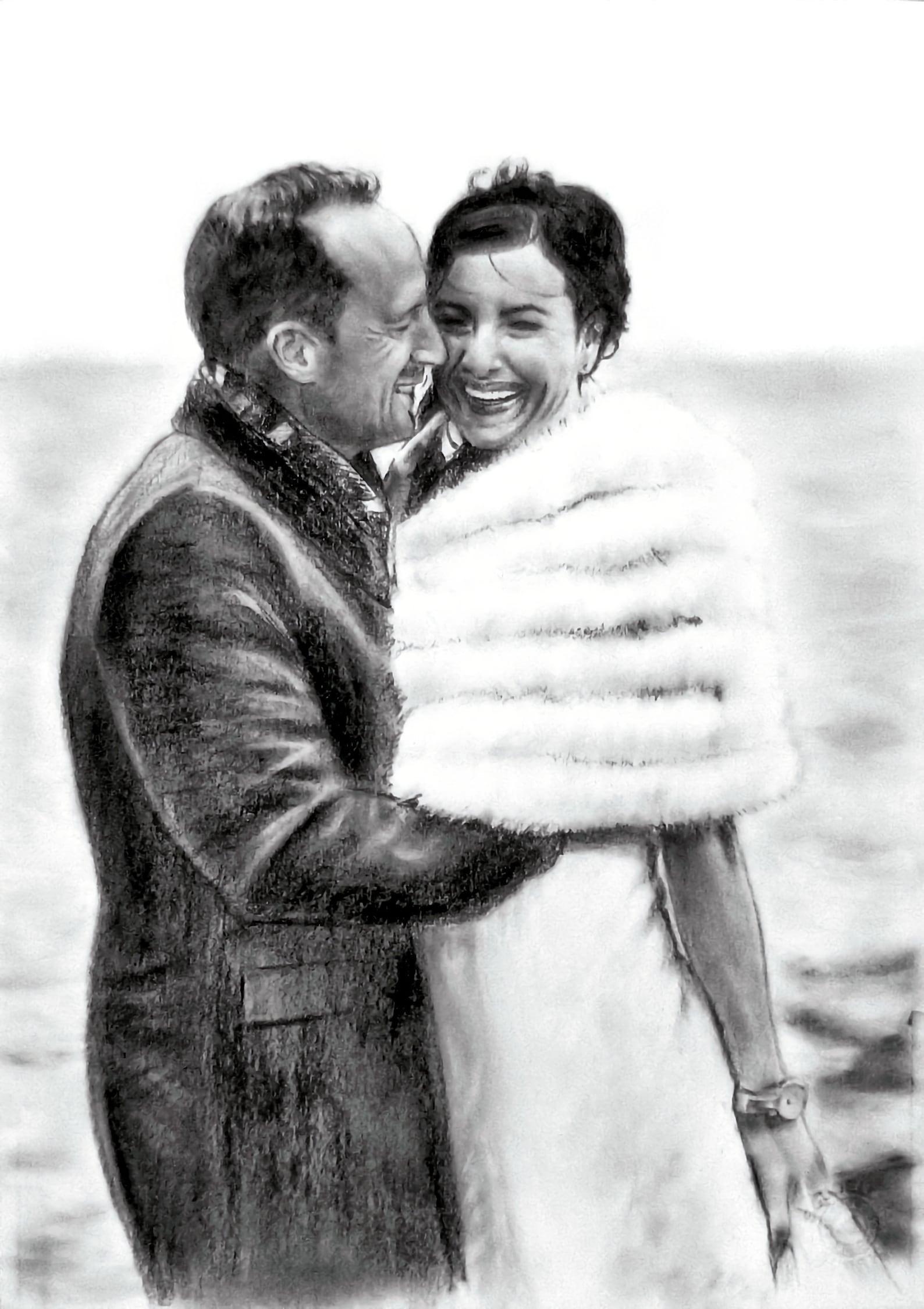 Custom Couple Portrait Drawing Custom Wedding Portrait - Etsy