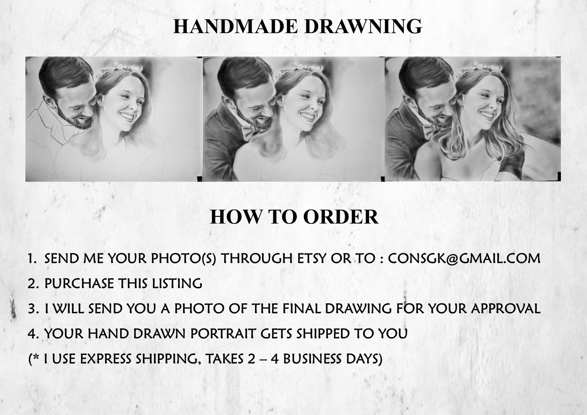 Deceased loved one gift portrait drawing from photo parents | Etsy