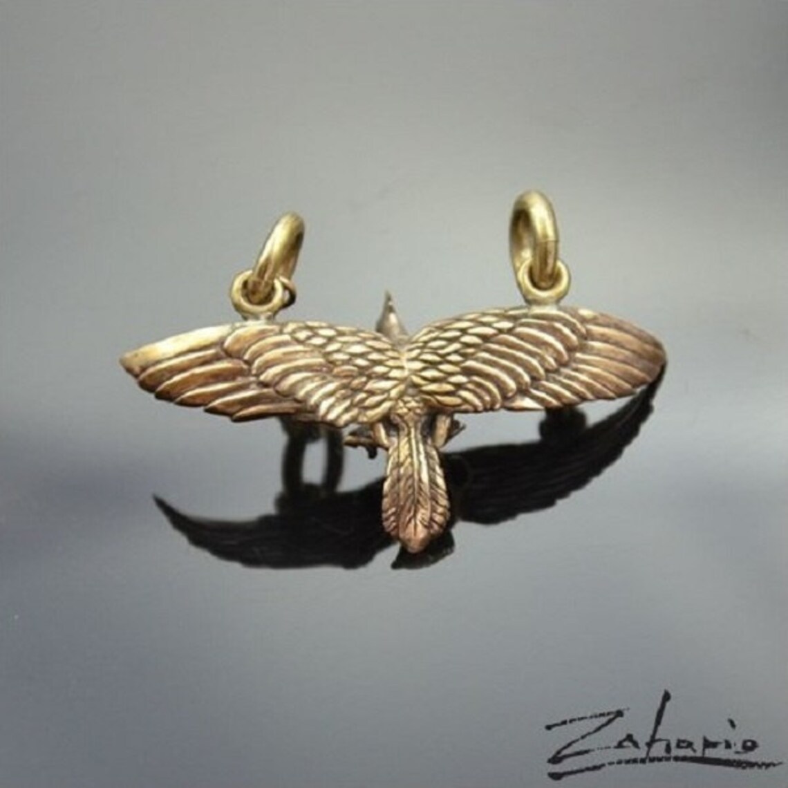 Pendant Phoenix Bronze - Etsy