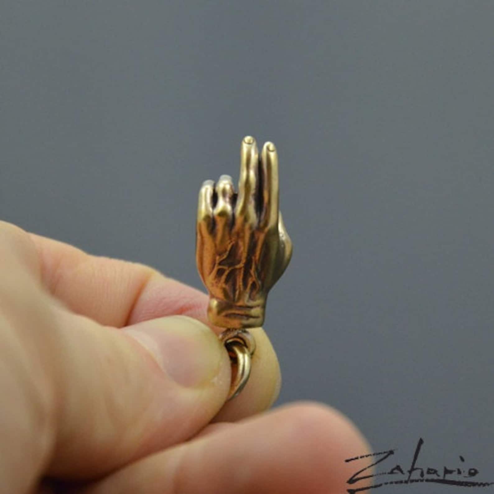 Pendant Hand of God Bronze | Etsy