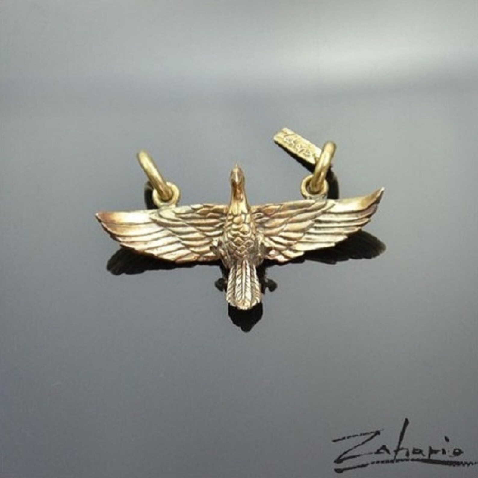 Pendant Phoenix Bronze - Etsy