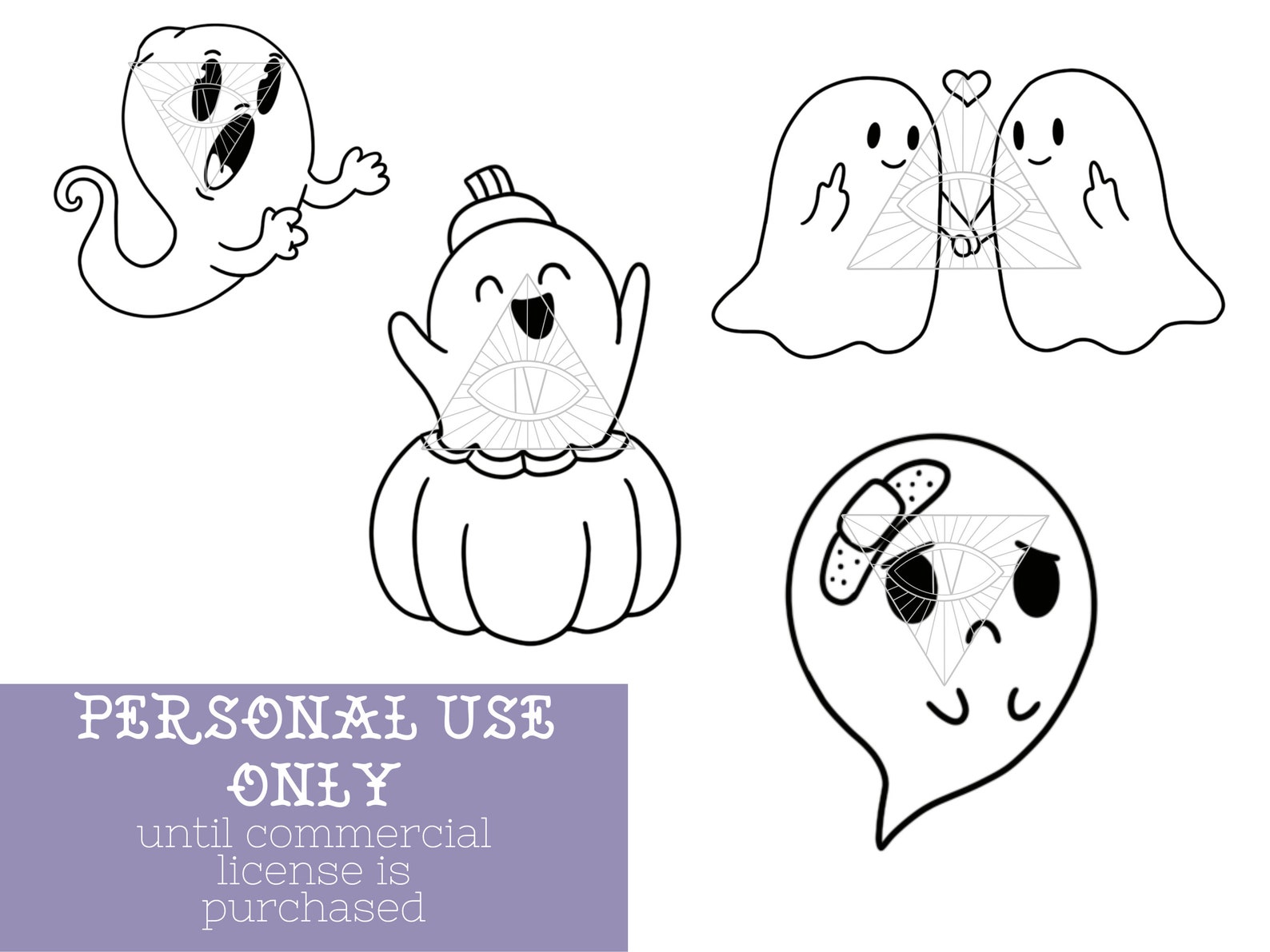 Spooky Cute Ghosts SVG Designs for Cricut Bundle Halloween - Etsy