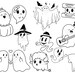 Spooky Cute Ghosts SVG Designs for Cricut Bundle, Halloween Sublimation ...