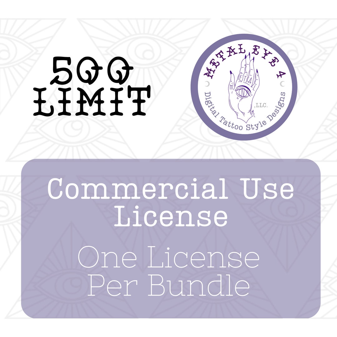 Commercial Use License 500 Limit PDF - Etsy