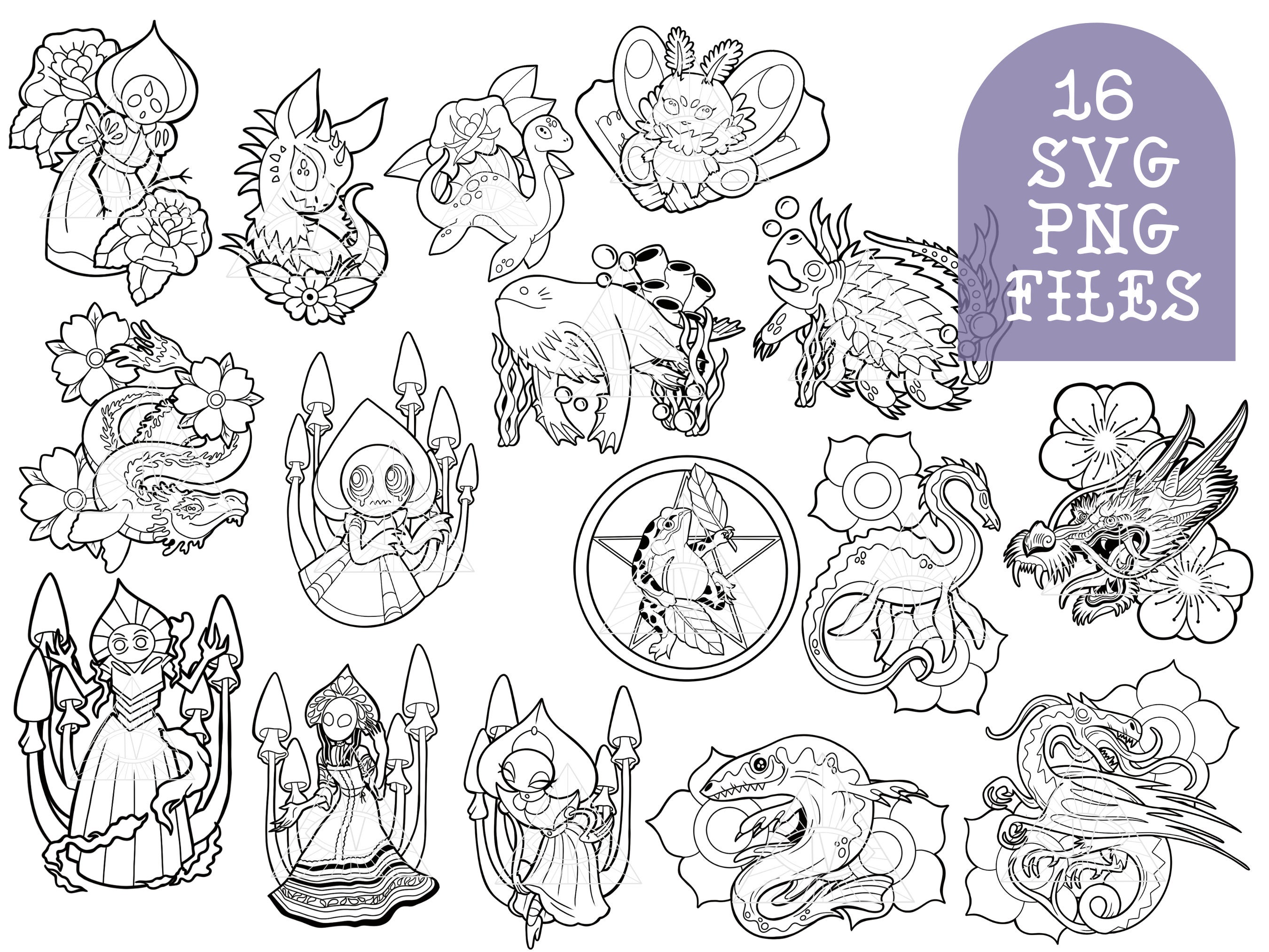 Cryptids Mythical Creatures MEGA Bundle SVG Digital Files - Etsy