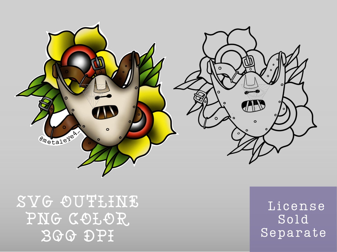 Classic Horror Mask PNG SVG Digital Clipart Designs Goth Horror Home ...