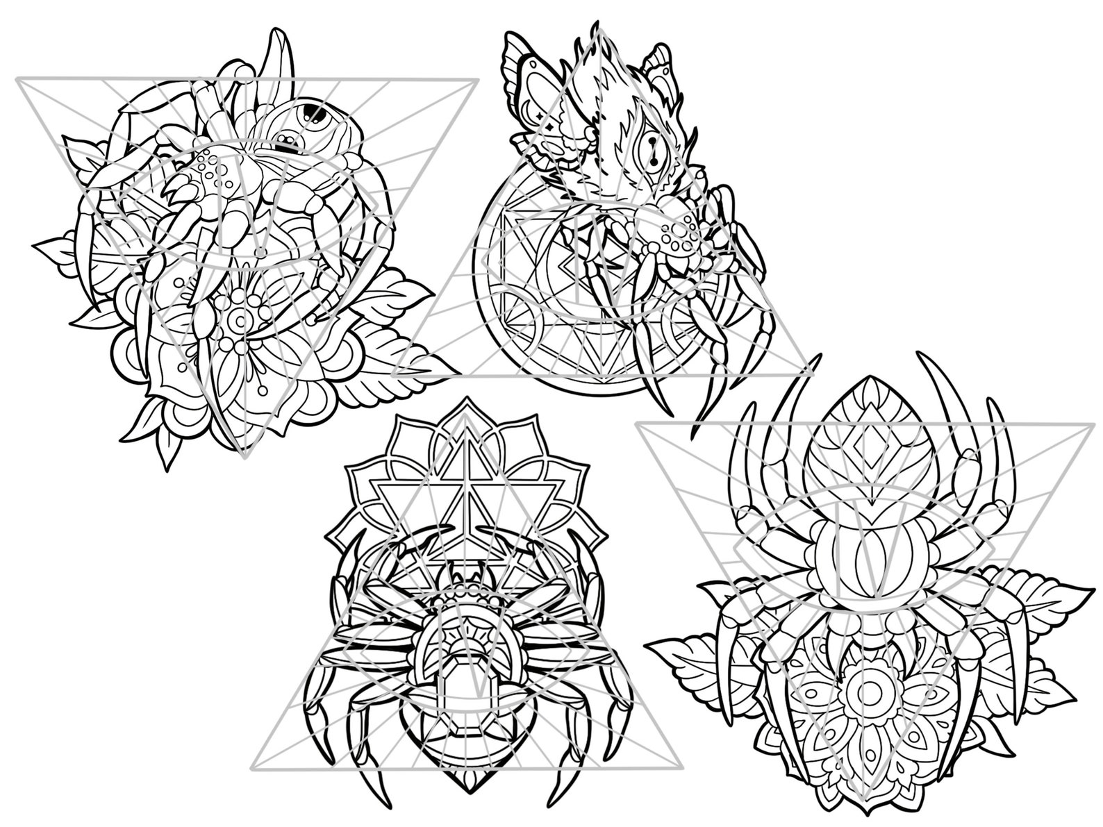 Spiders Mandala SVG PNG Files Bundle for Sublimation: Digital | Etsy
