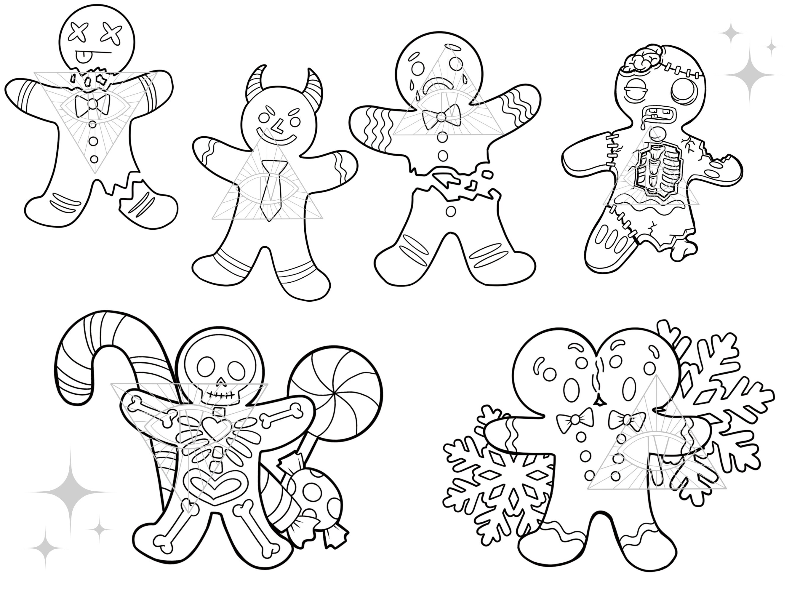 Ginger-dead Gingerbread Man Creepy Christmas SVG Laser Cut - Etsy