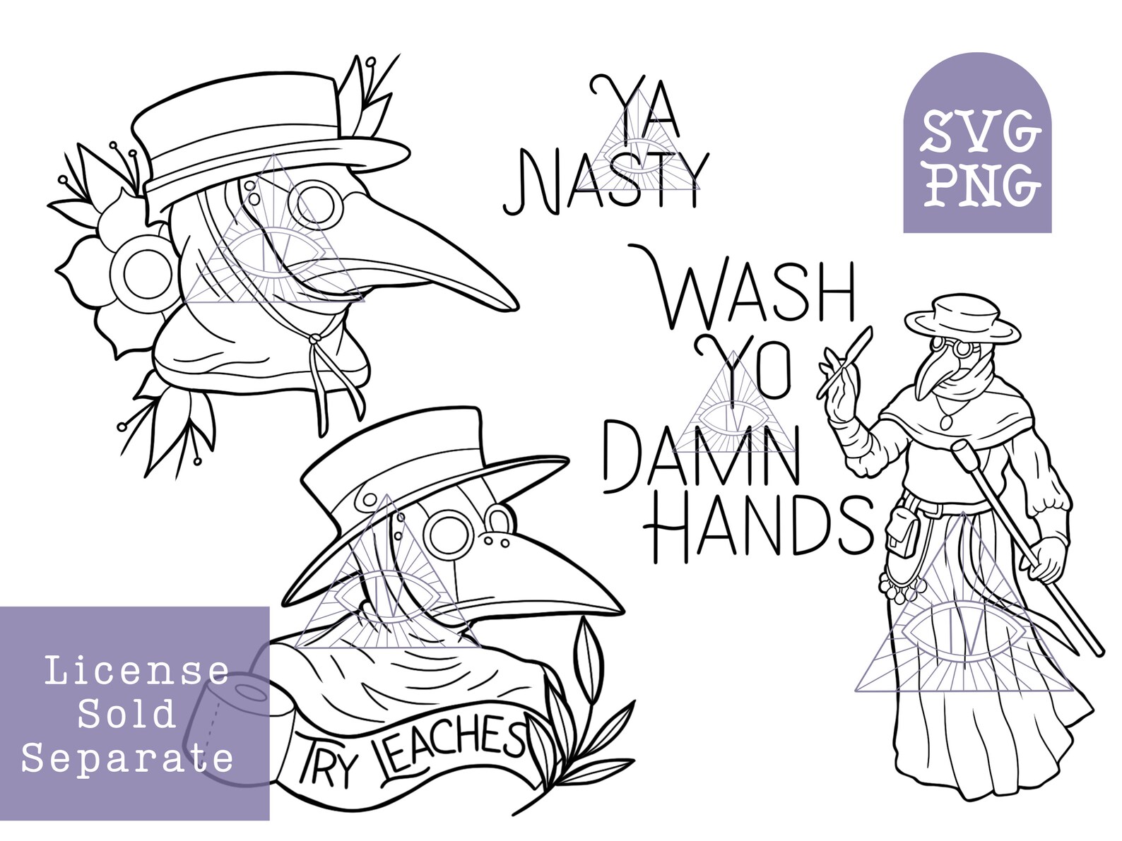 Plague Doctor Goth SVG PNG Bundle Digital File Cricut Projects - Etsy