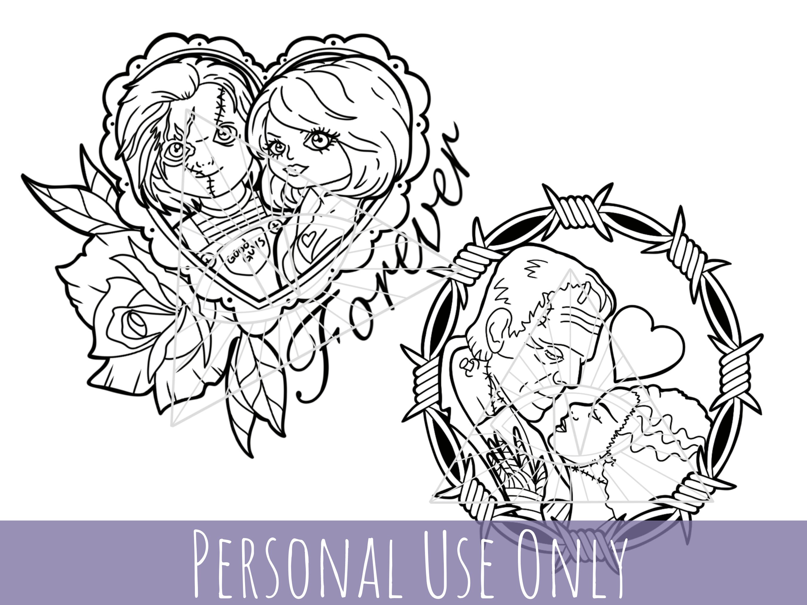 Valentine Cut Files Horror Couples Goth Svg Bundle Etsy