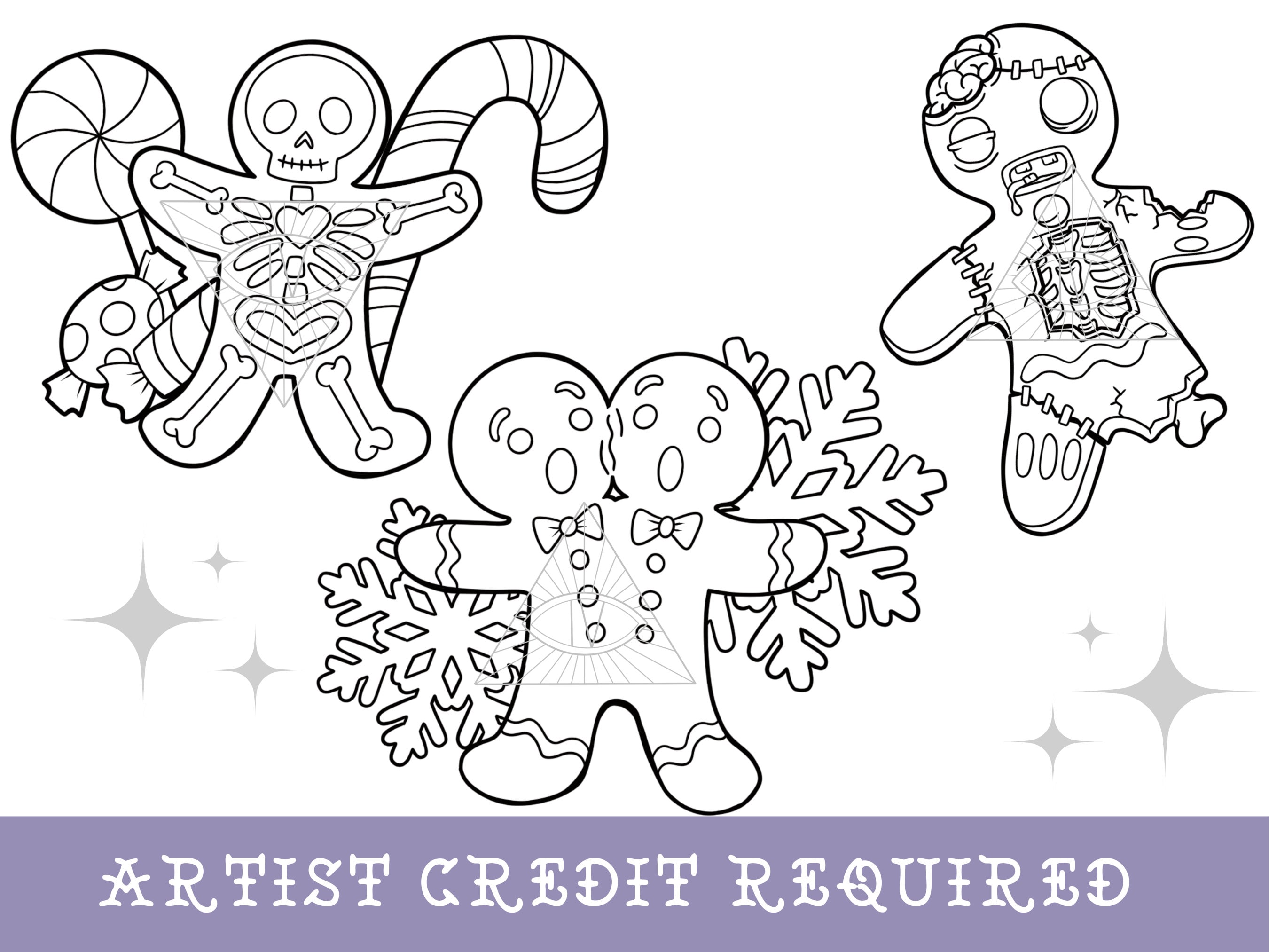 Ginger-dead Gingerbread Man Creepy Christmas SVG Laser Cut - Etsy