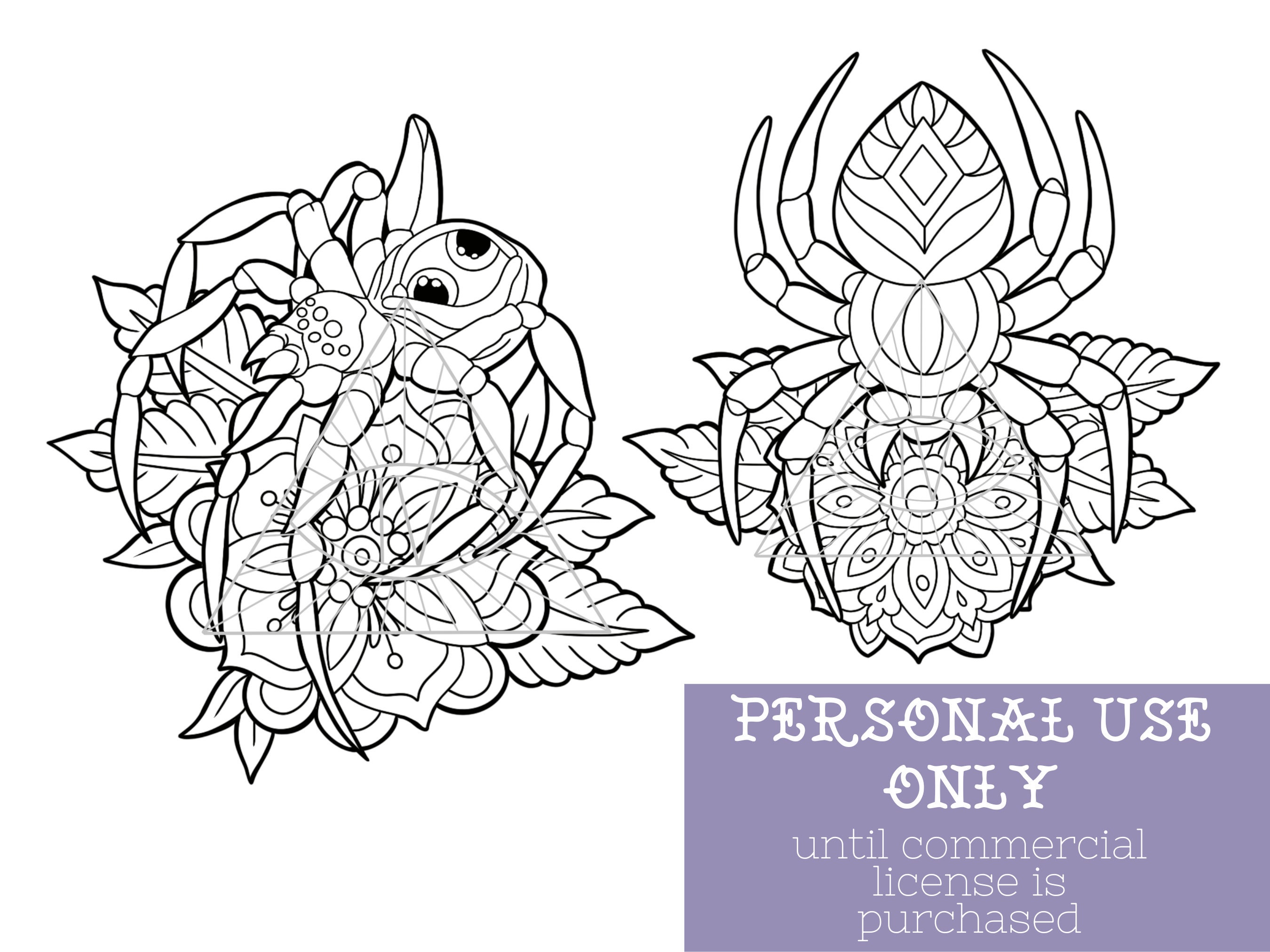 Spiders Mandala SVG PNG Files Bundle for Sublimation: Digital - Etsy