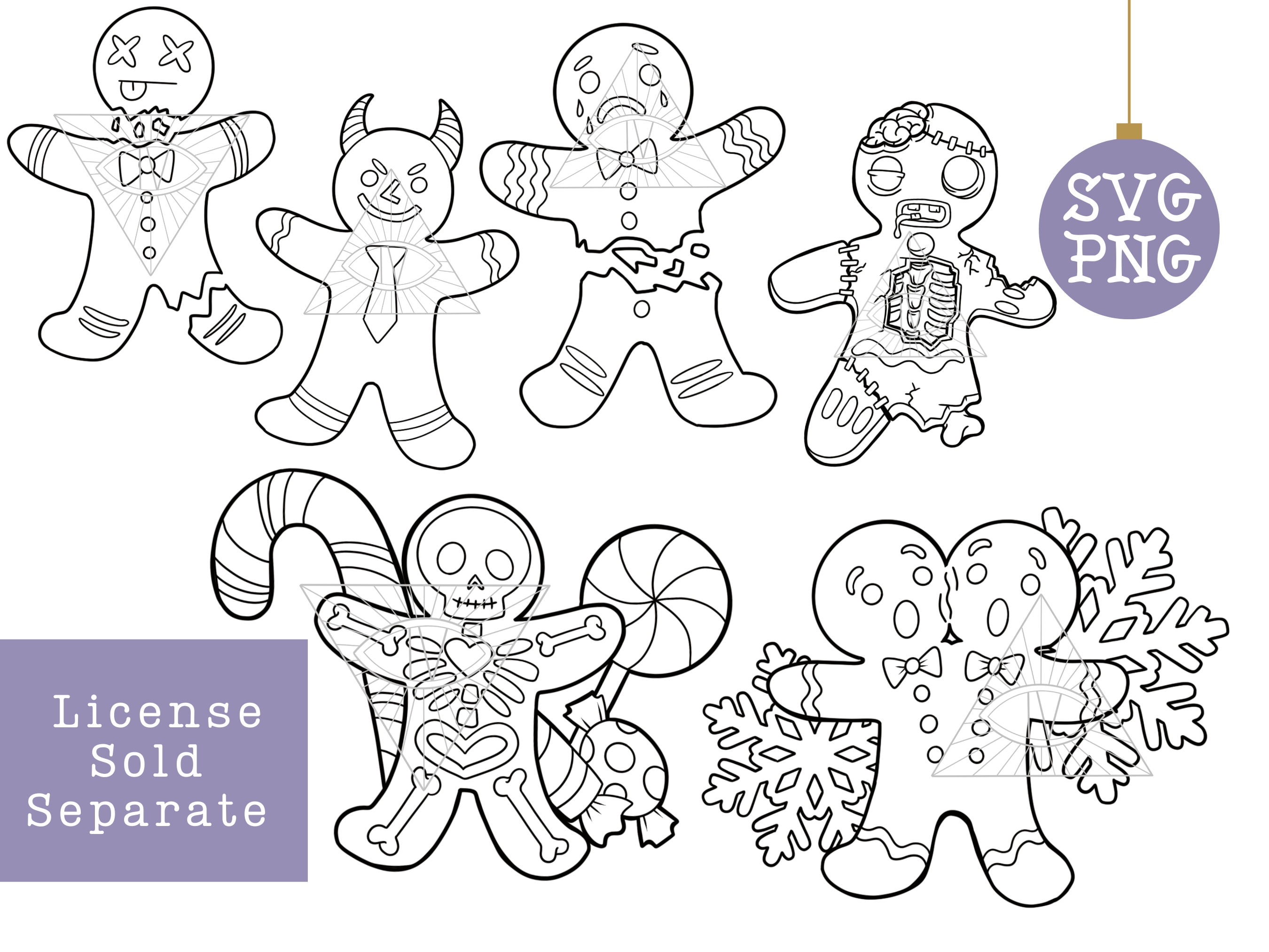Ginger-dead Gingerbread Man Creepy Christmas SVG Laser Cut - Etsy