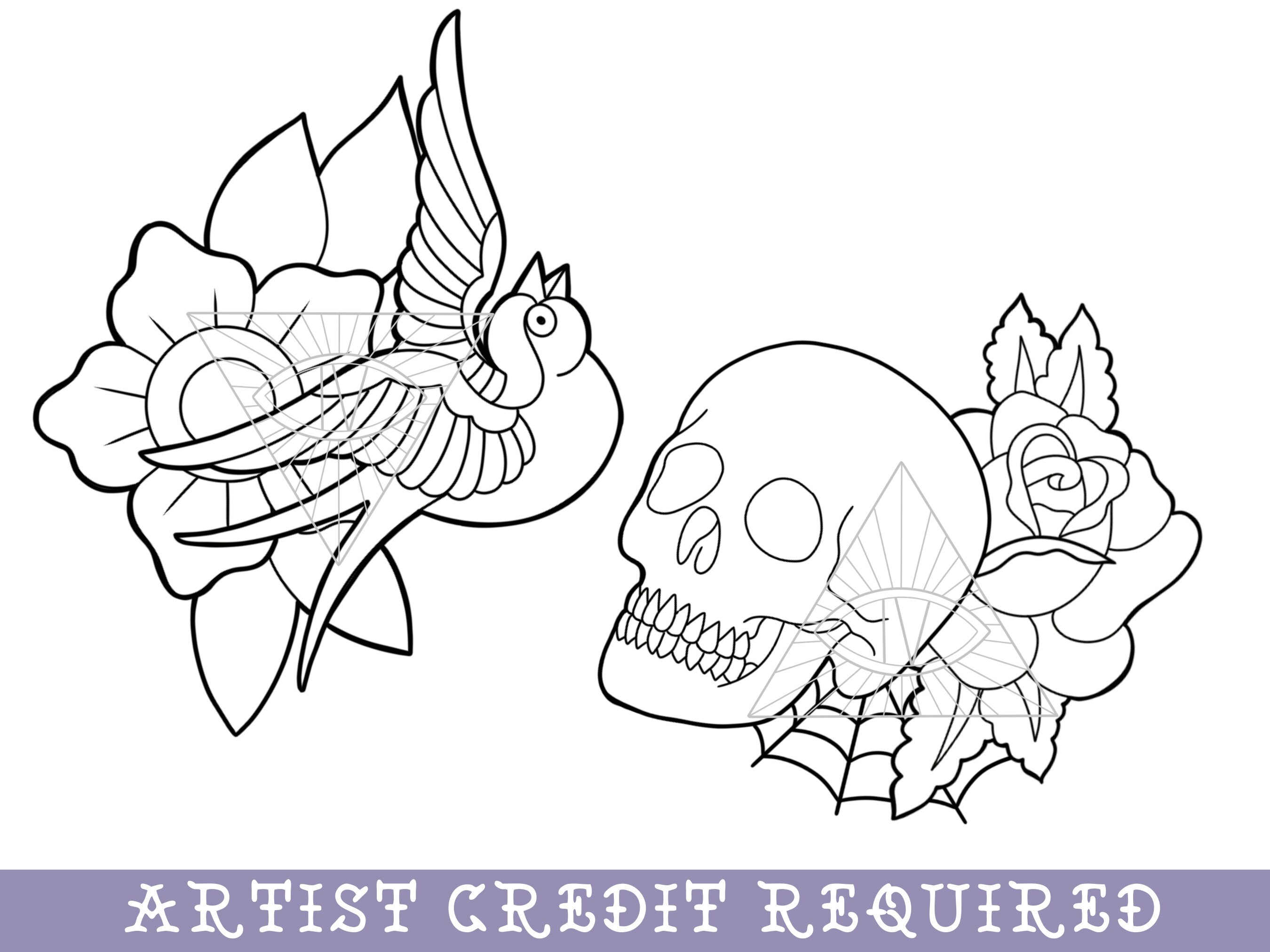 Traditional Tattoo Flash SVG PNG Laser Cut Files Digital - Etsy Australia