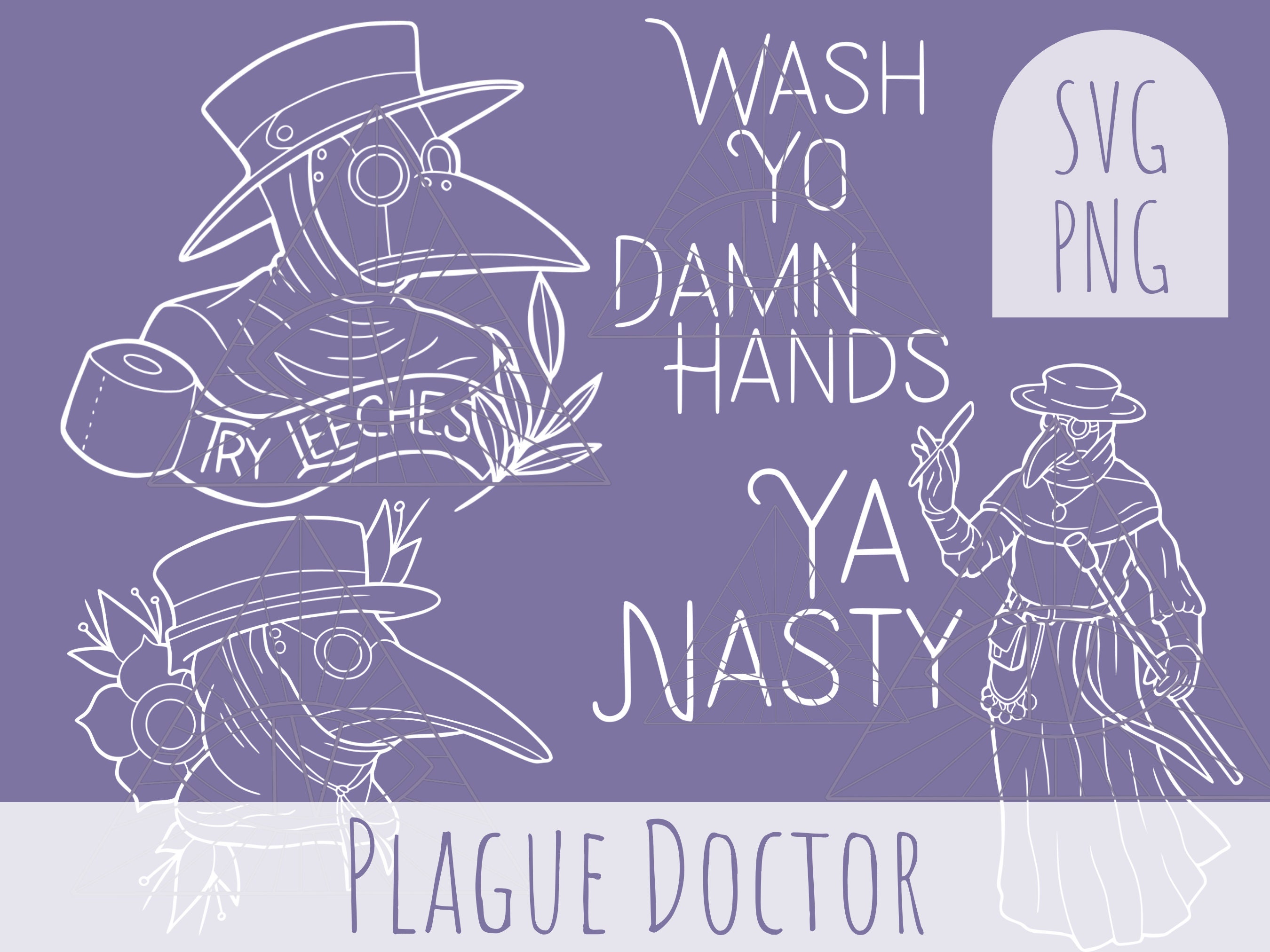 Plague Doctor Goth SVG PNG Bundle Digital Cricut Projects - Etsy