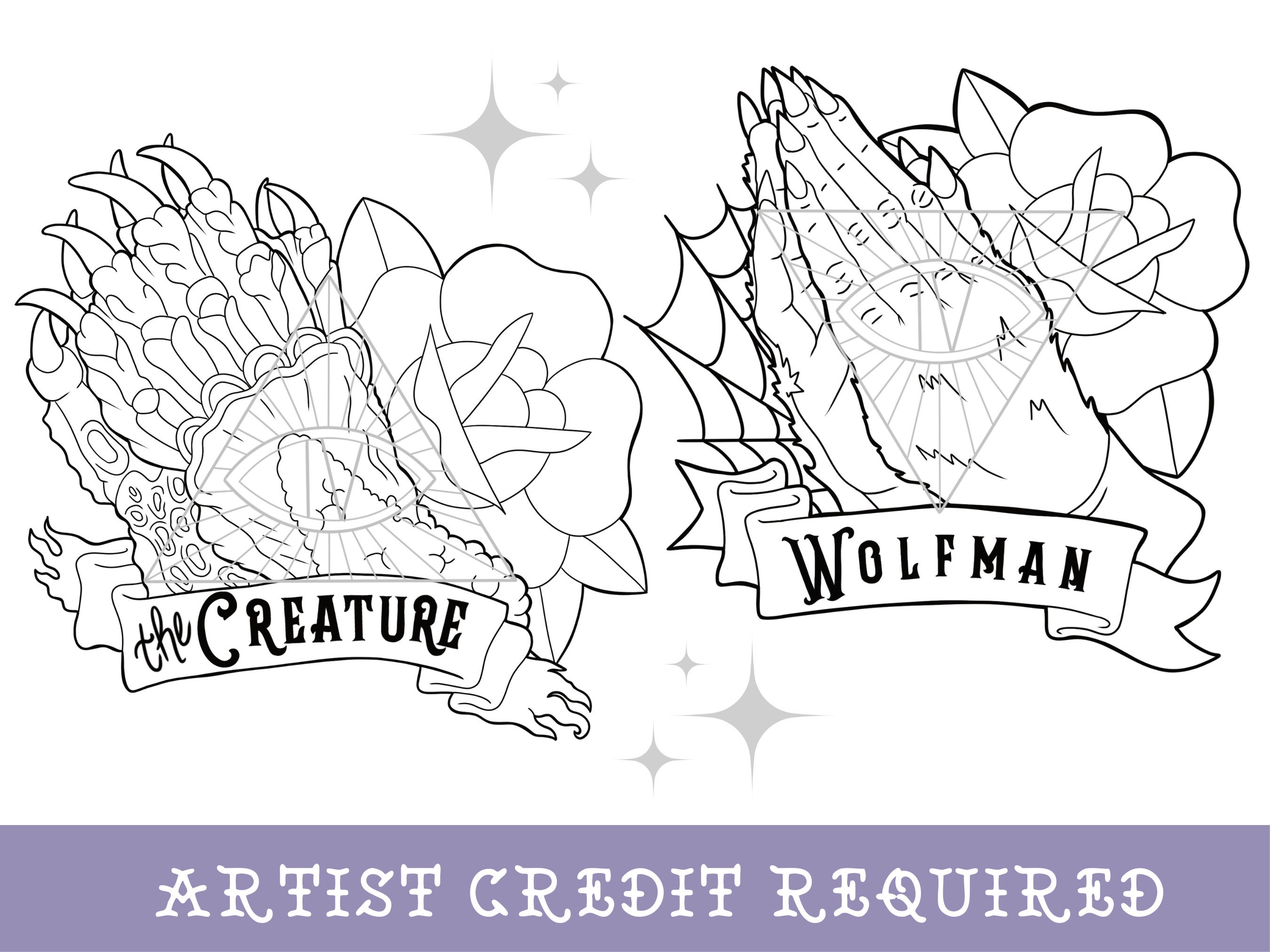 Classic Horror Tattoo Hands SVG PNG Files Bundle Laser - Etsy Canada