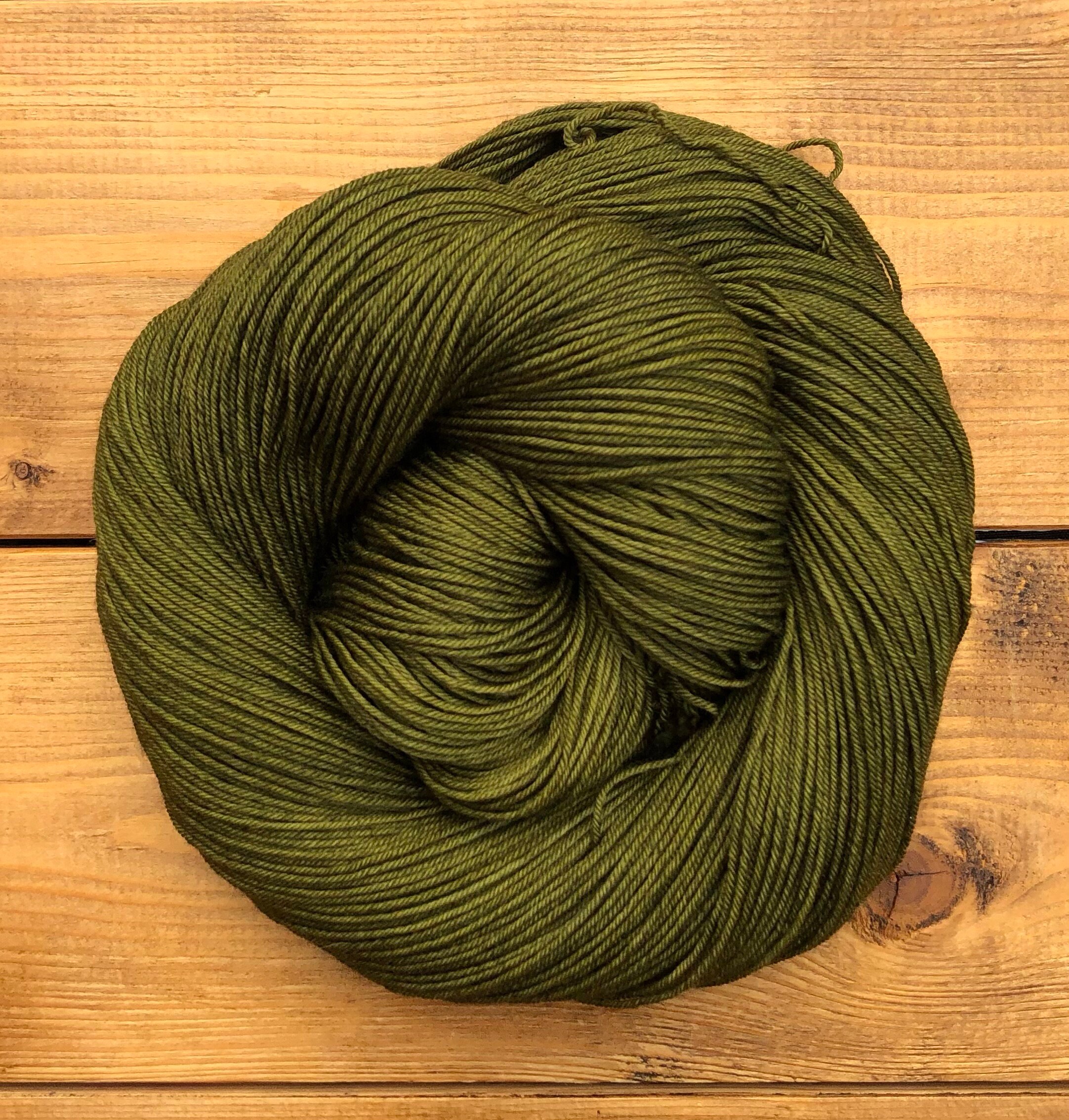 Olive Green Hand Dyed Yarn for Knitting or Crochet lace yarn | Etsy