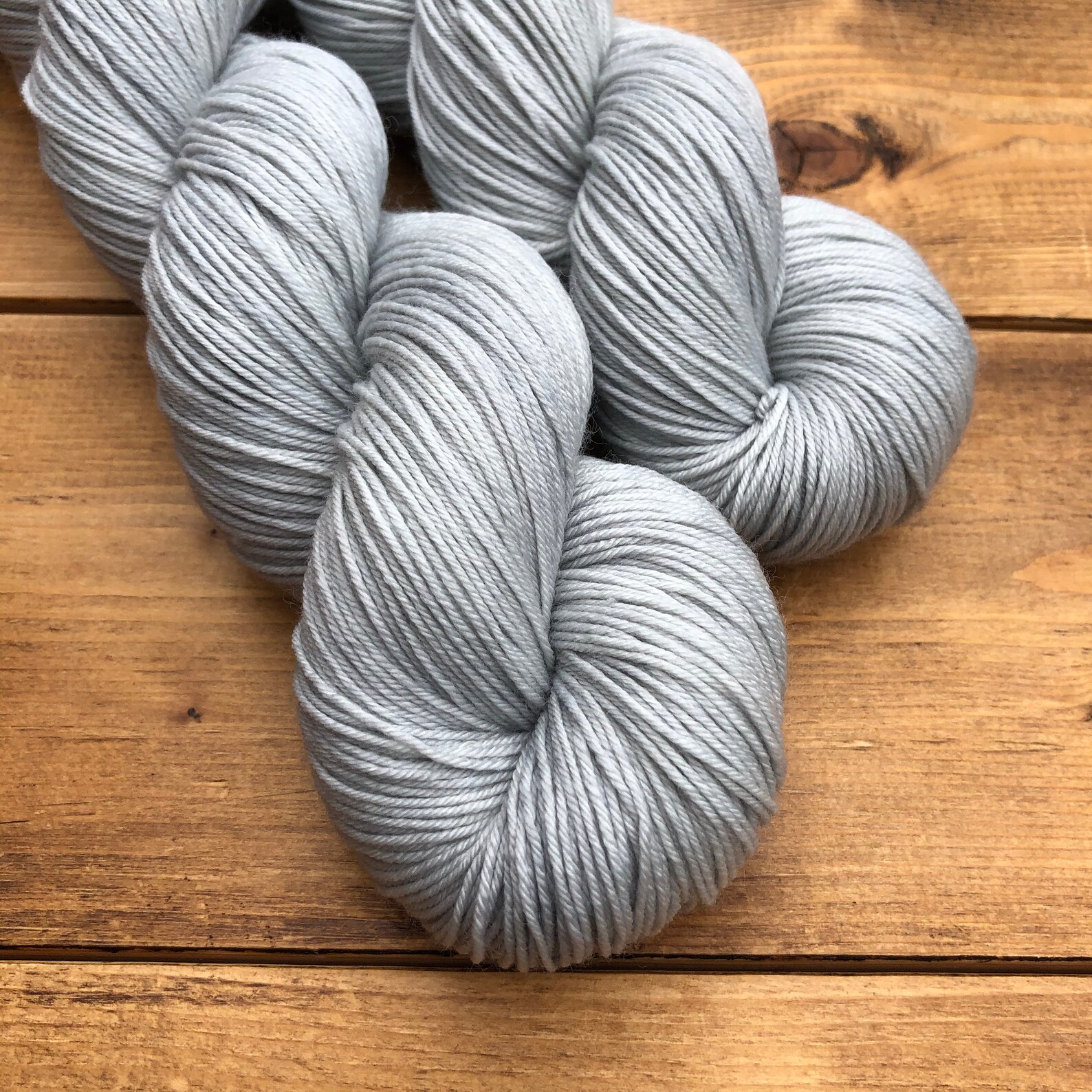 Light Grey Yarn Hand Dyed Yarn for Knitting or Crochet lace | Etsy