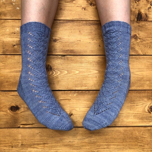 Sock Knitting Pattern PDF coxswain Socks knitted Top Down - Etsy UK