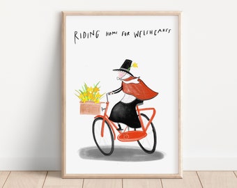 Welsh Lady Print, Welsh Gift, Traditional Welsh Costume, Wales Wall Art ...