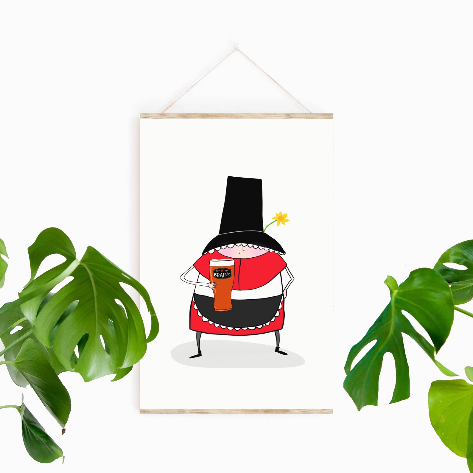 Welsh Lady Brains Print • Welsh Lady Wall Art - Etsy UK