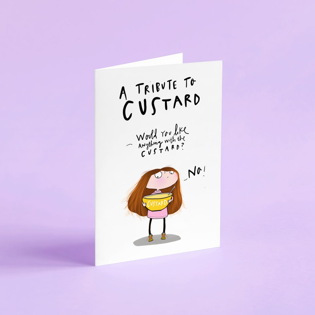 Custard Card Custard Lovers Card - Etsy