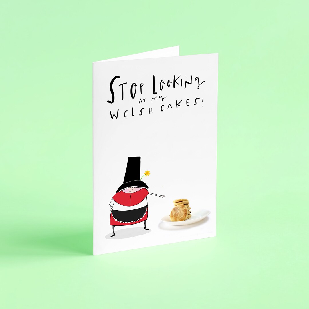 Welsh Cake Card Welsh Lady Card - Etsy UK