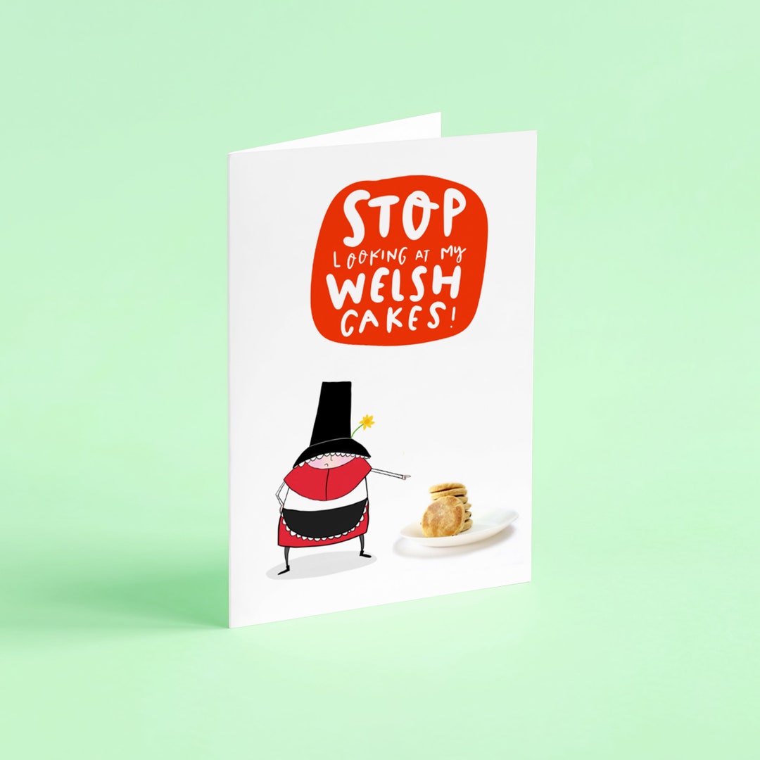 Welsh Cake Card • Welsh Lady Card - Etsy UK