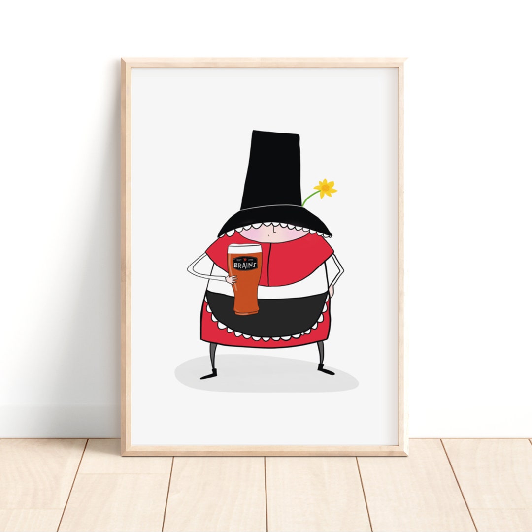 Welsh Lady Brains Print • Welsh Lady Wall Art - Etsy UK