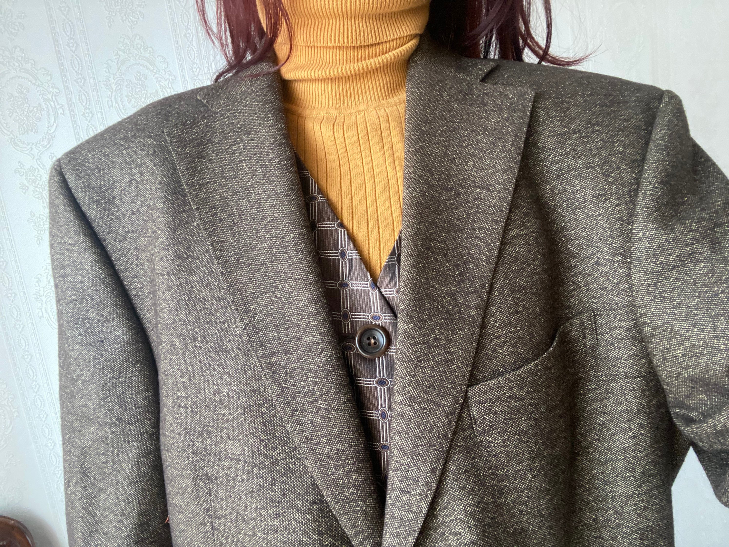 Vintage Unisex Wool Silk Blazer/ Jacket/ M - XL - Etsy
