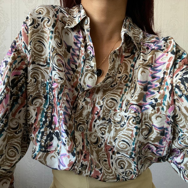 Vintage Silk Blouse - Etsy