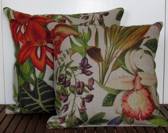 Twining Linen Cushion Cover Green Linen Reverse | Etsy Australia