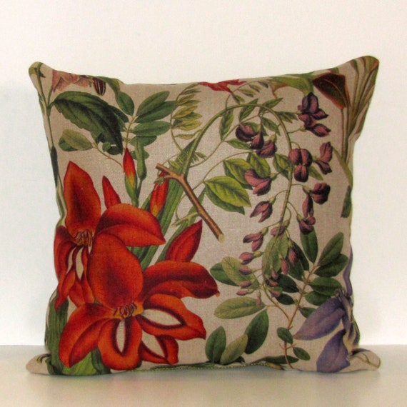 Twining Linen Cushion Cover Green Linen Reverse | Etsy Australia