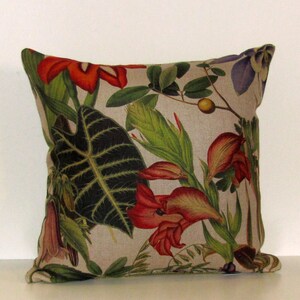 Twining Linen Cushion Cover, Green Linen Reverse - Etsy Australia